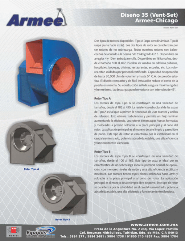 Diseño 35 (Vent-Set) Armee-Chicago | Caribe Comercial SRL